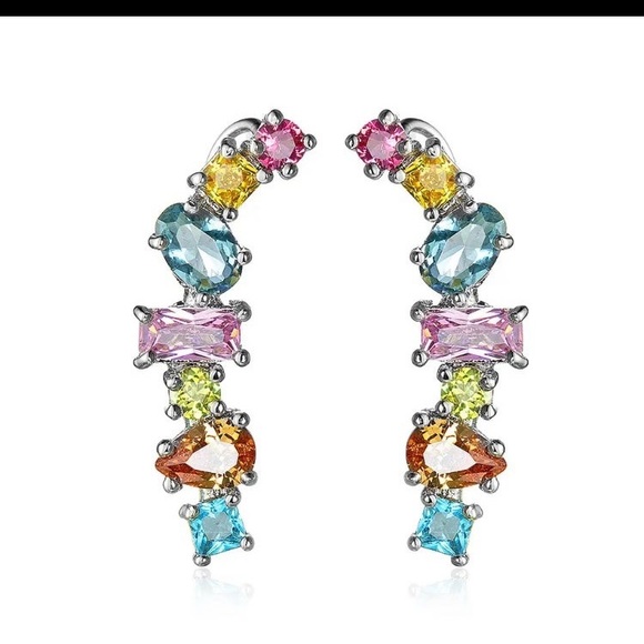 Boutique 9 | Jewelry | Swarovski Multicolor Earrings | Poshmark